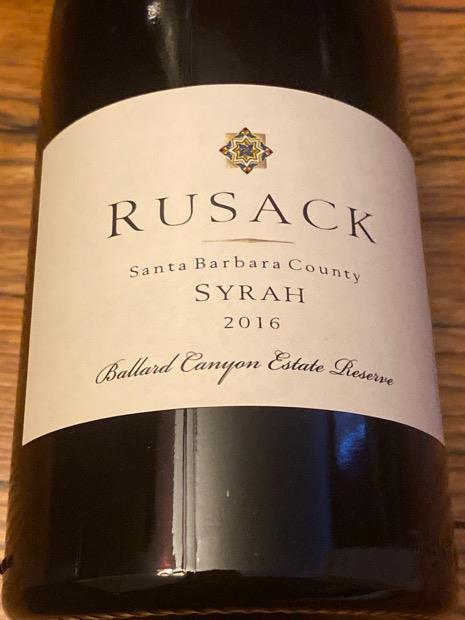 2016 Rusack Syrah Reserve Ballard Canyon Estate, USA, California ...