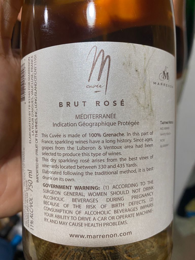 NV Marrenon Luberon Cuvée M Brut Rose, France, Rhône, Southern Rhône ...