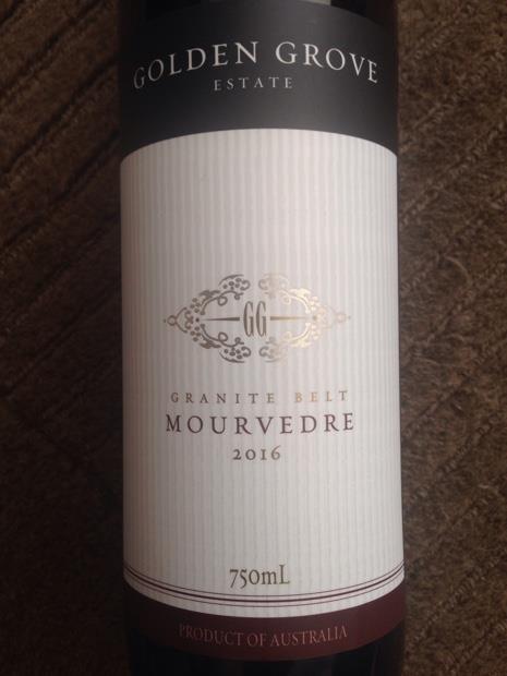 2014 Golden Grove Estate Mourvèdre Vintage Grand Reserve, Australia ...