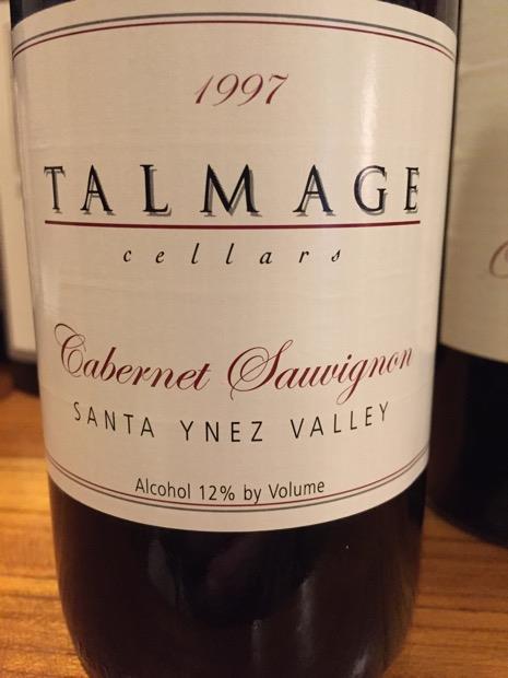 1997 Talmage Cellars Cabernet Sauvignon, USA, California, Central Coast ...