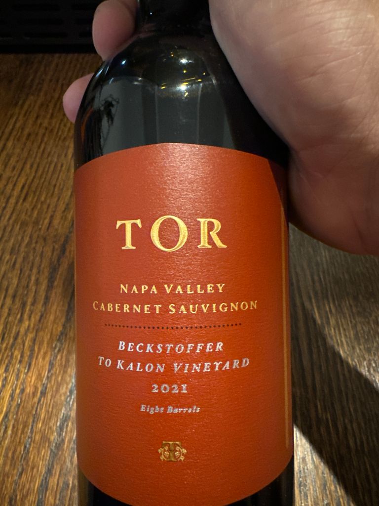 2021 TOR Cabernet Sauvignon Beckstoffer To Kalon Vineyard, USA ...