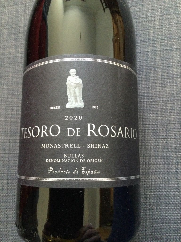 2021 Bodegas Del Rosario Bullas Tesoro de Rosario Monastrell - Shiraz ...