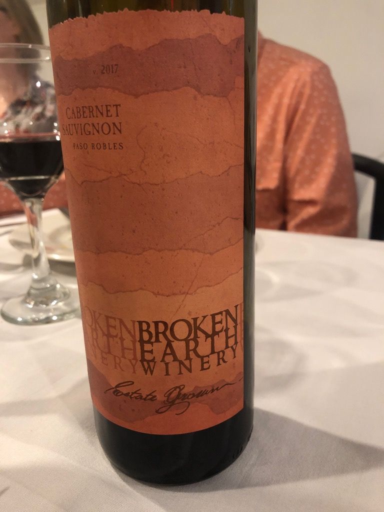 2018 Broken Earth Winery Cabernet Sauvignon, USA, California, Central ...