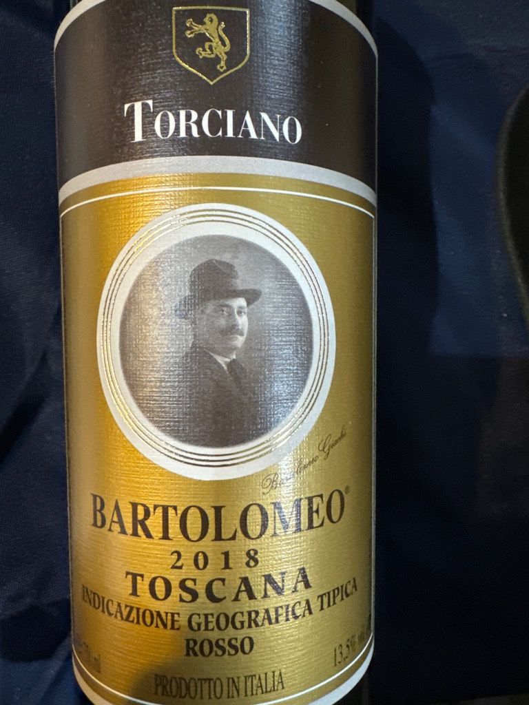 2018 Torciano Bartolomeo Toscana IGT, Italy, Tuscany, Toscana IGT ...