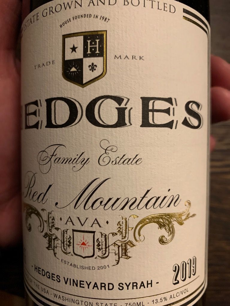 2019 Hedges Family Estate Syrah Biodynamic (Demeter) Red Mountain, USA ...