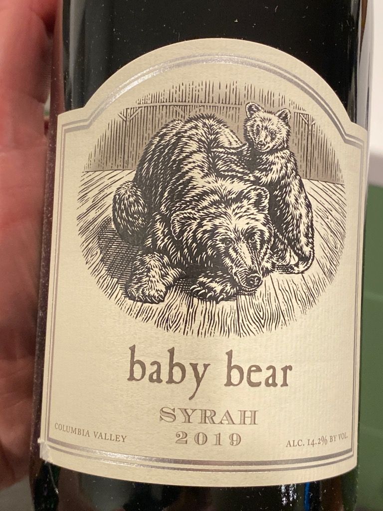 2019 Pursued by Bear Syrah Baby Bear, USA, Washington, Columbia Valley ...
