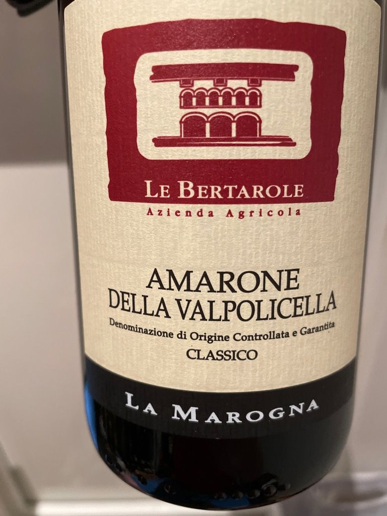 2019 Le Bertarole Amarone della Valpolicella Classico La Marogna, Italy ...