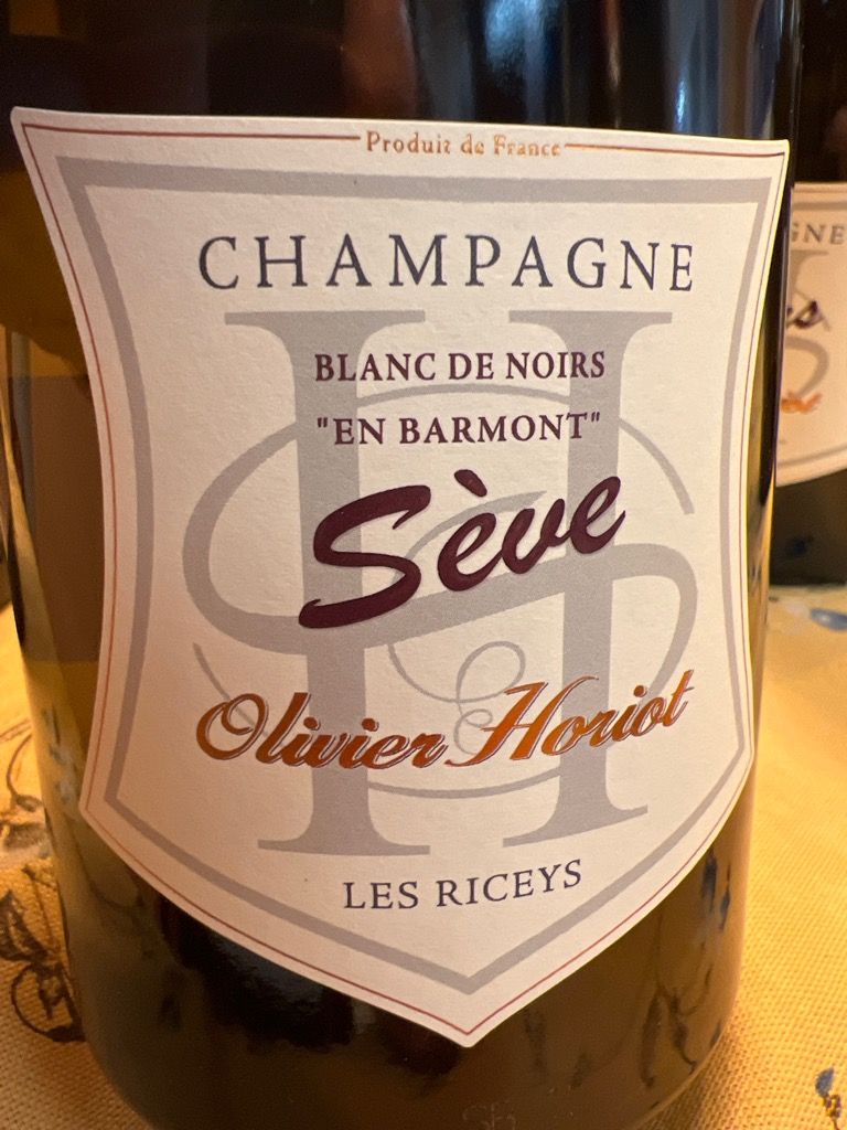 2015 Olivier Horiot Champagne Sève Blanc de Noirs En Barmont, France ...