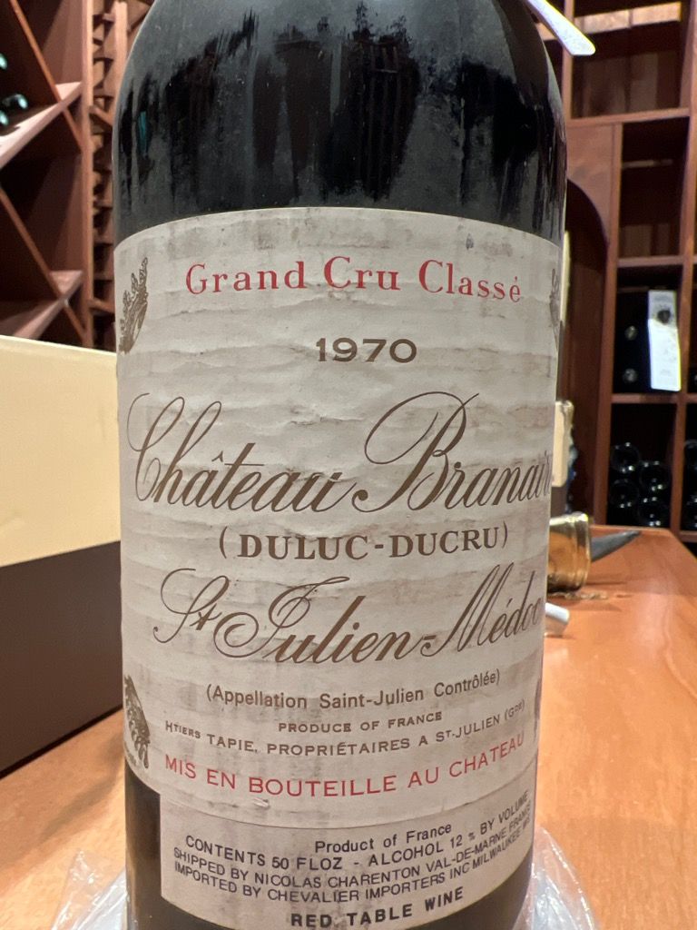 1970 Château Branaire (Duluc-Ducru) Réserve Nicolas, France, Bordeaux ...