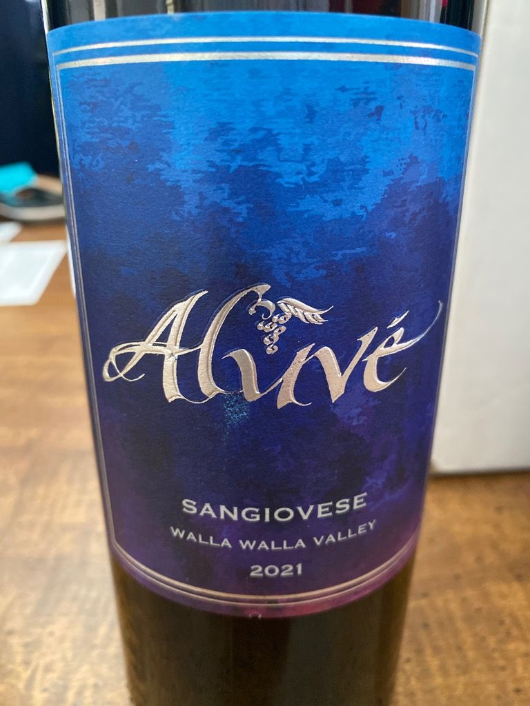 2021 Aluvé Sangiovese Lewis Vineyard, USA, Washington, Columbia Valley ...