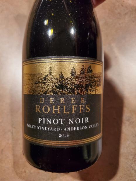 2018 Derek Rohlffs Pinot Noir Wiley Vineyard, USA, California, North ...