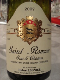 2007 Hubert Lignier Saint-Romain Sous le Chateau Blanc, France ...