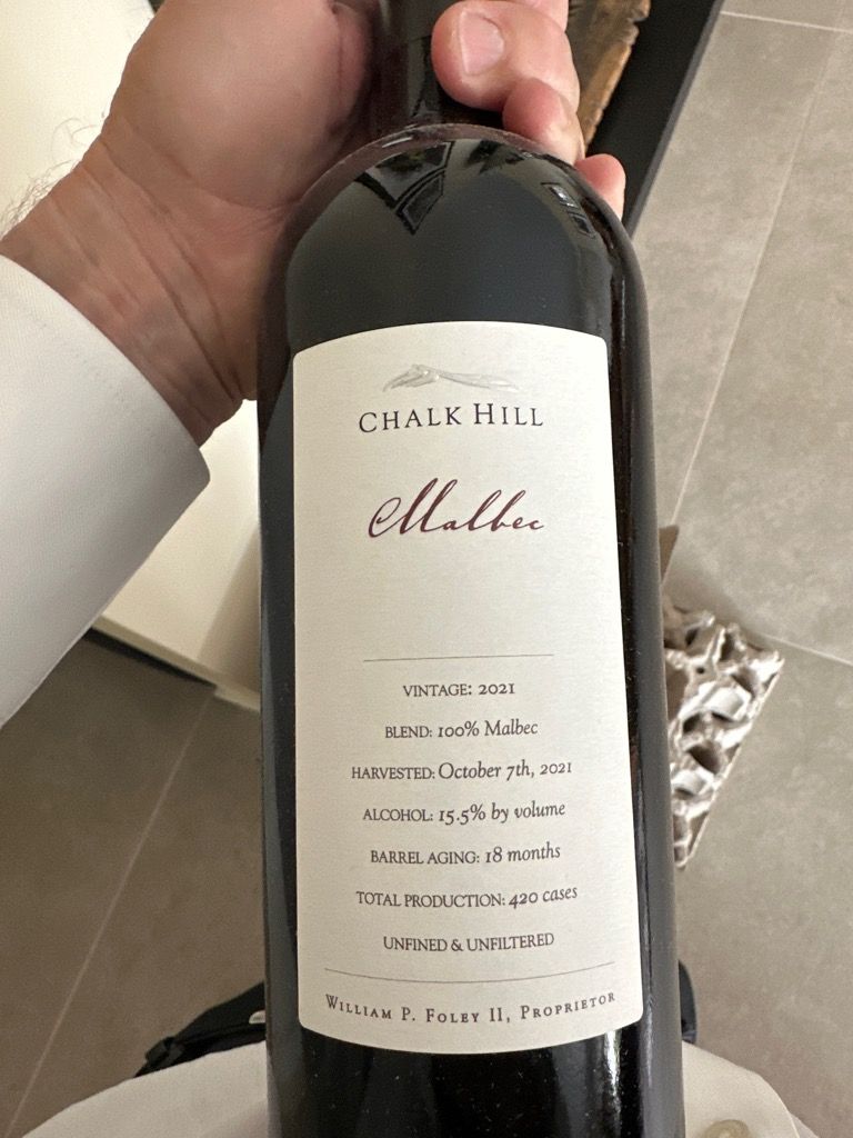 2021 Chalk Hill Malbec, USA, California, Sonoma County, Chalk Hill - CellarTracker