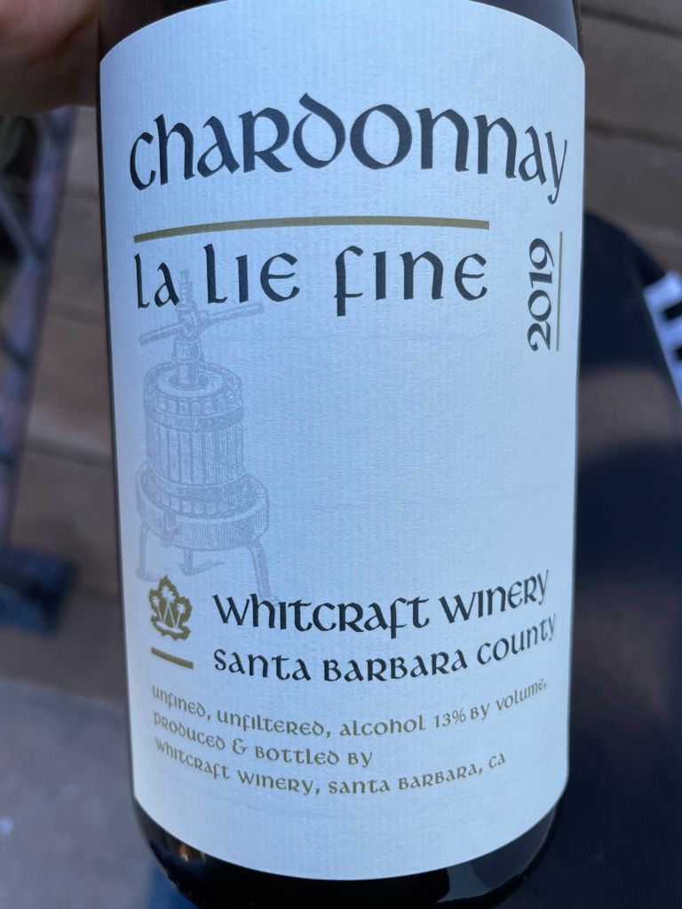 2019 Whitcraft Winery Chardonnay 'La Lie Fine', USA, California ...