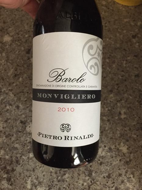 2010 Pietro Rinaldi Barolo Monvigliero, Italy, Piedmont, Langhe, Barolo ...