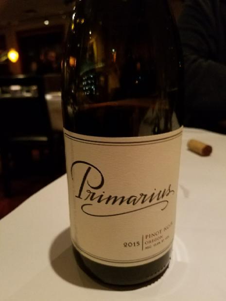 2015 Primarius Pinot Noir, USA, Oregon - CellarTracker