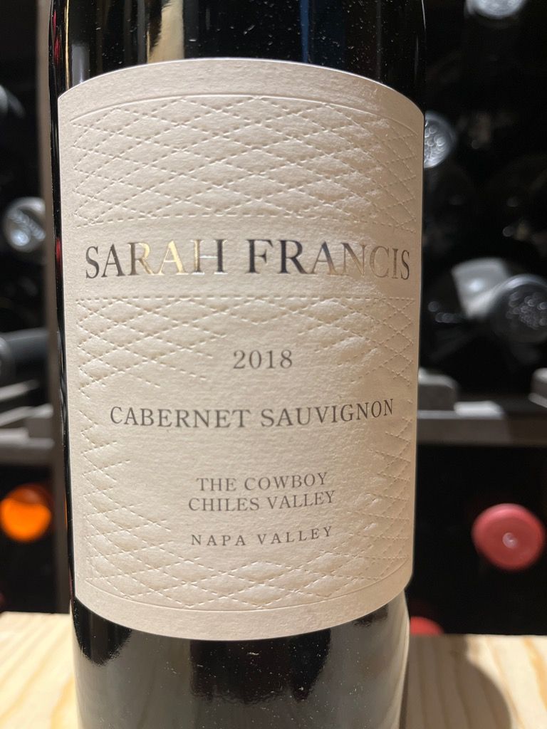 2018 Sarah Francis Cabernet Sauvignon The Cowboy, USA, California, Napa ...