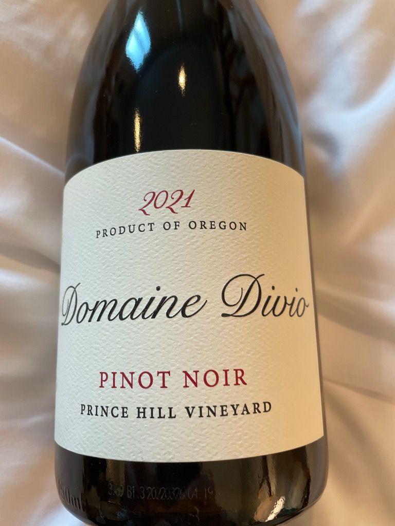 2021 Domaine Divio Pinot Noir Prince Hill Dundee Hills, USA, Oregon ...