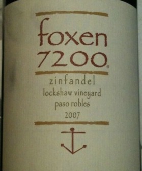 2008 Foxen Zinfandel 7200 Lockshaw Vineyard, USA, California, Central ...