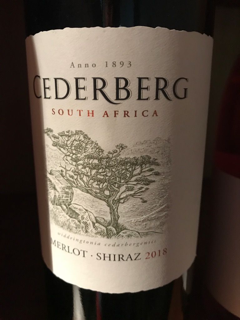 2018 Cederberg Merlot Shiraz, South Africa, Olifants River, Citrusdal ...