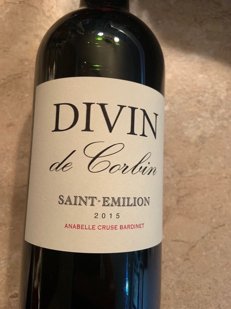 2015 Château Corbin Divin de Corbin, France, Bordeaux, Libournais ...