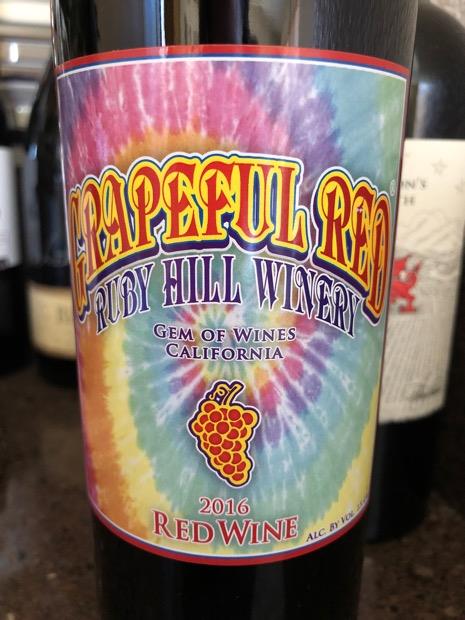 2016 Ruby Hill Winery Grapeful Red, USA, California, San Francisco Bay, Livermore Valley ...