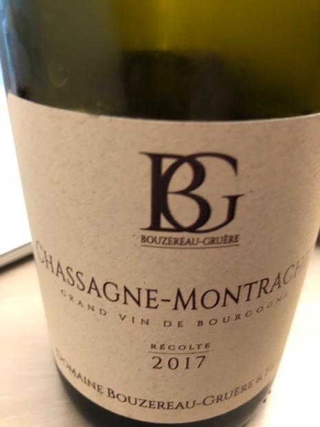 2017 Hubert Bouzereau-Gruère et Filles Chassagne-Montrachet, France ...