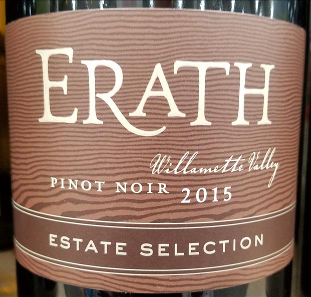 2015 Erath Pinot Noir Estate Selection Willamette Valley, USA, Oregon ...