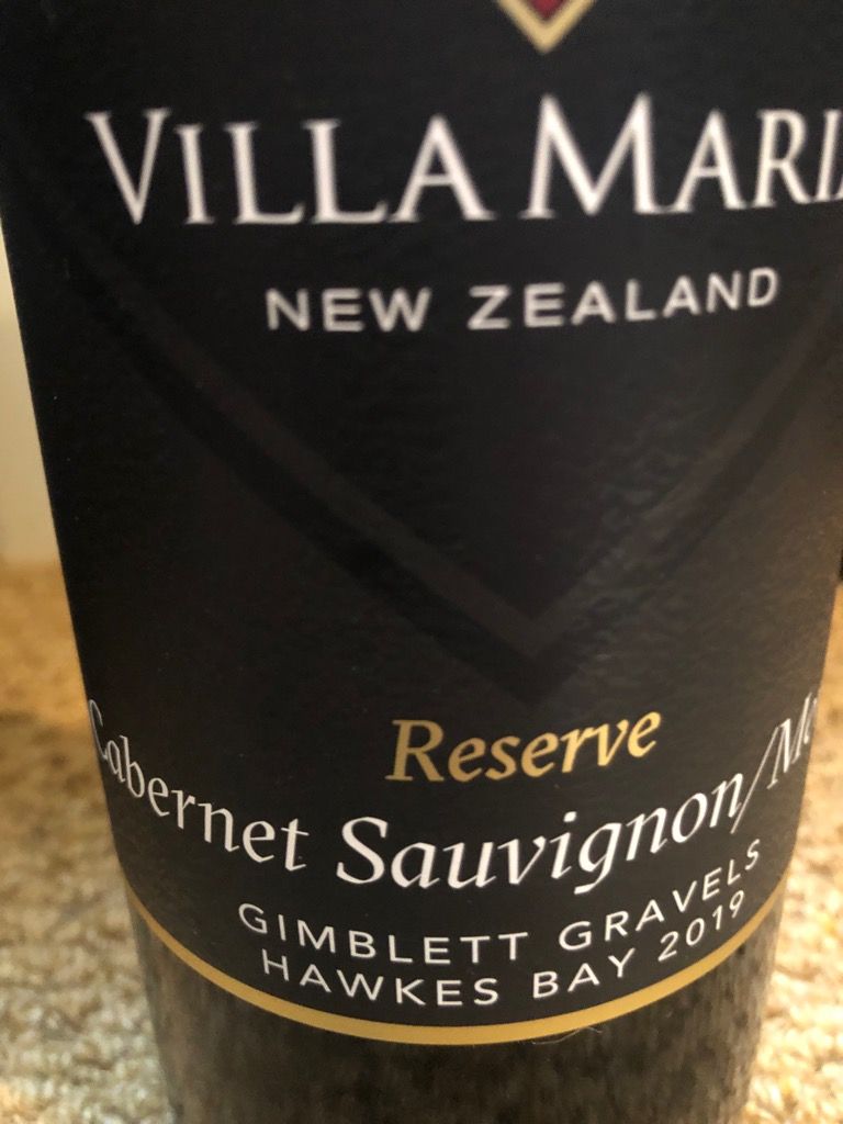 2020 Villa Maria Cabernet Sauvignon Merlot Reserve, New Zealand, North ...