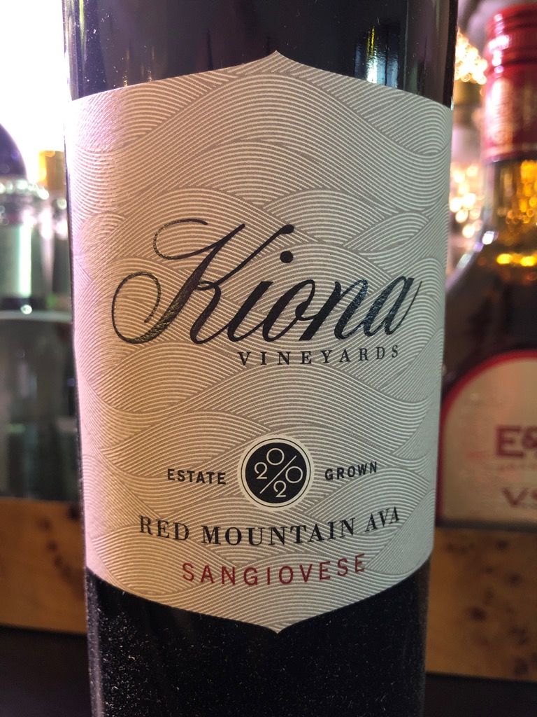 2020 Kiona Sangiovese Kiona Vineyards, USA, Washington, Columbia Valley ...