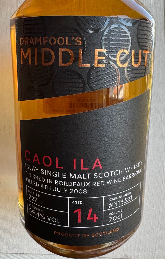 2008 Caol Ila 14 Year Old Dramfool's Middle Cut Cask #313321 Single ...