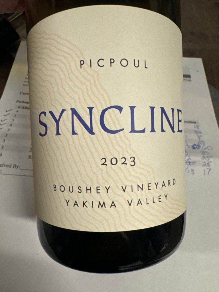 2023 Syncline Picpoul Blanc Boushey Vineyard, USA, Washington, Columbia ...