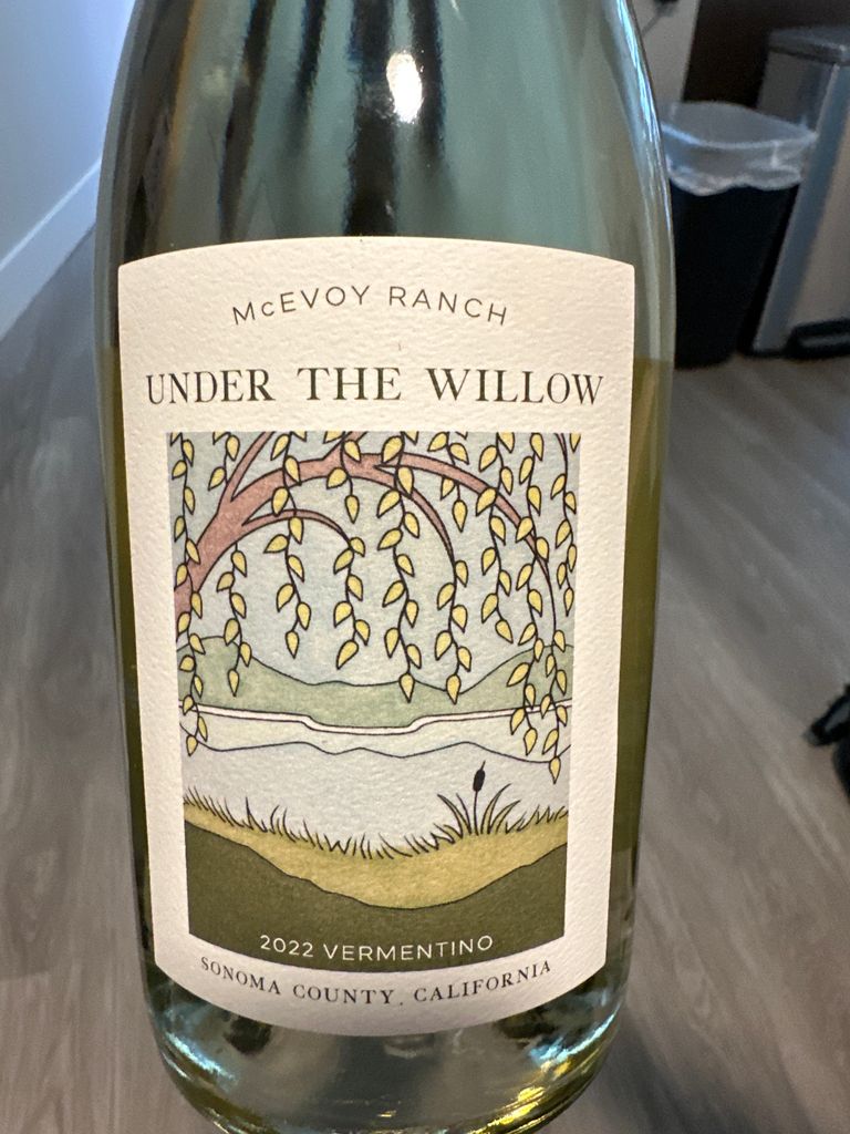 2022 McEvoy Ranch Vermentino Under The Willow, USA, California, Sonoma County - CellarTracker