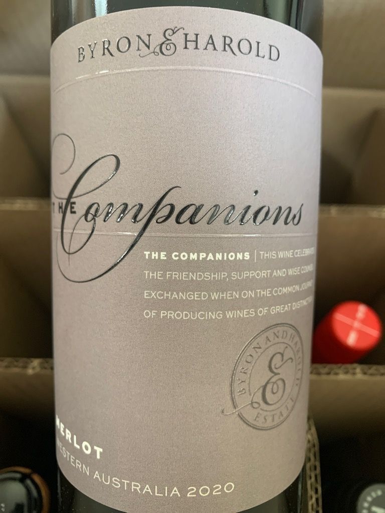 2022 Byron & Harold Merlot The Companions, Australia, Western Australia ...