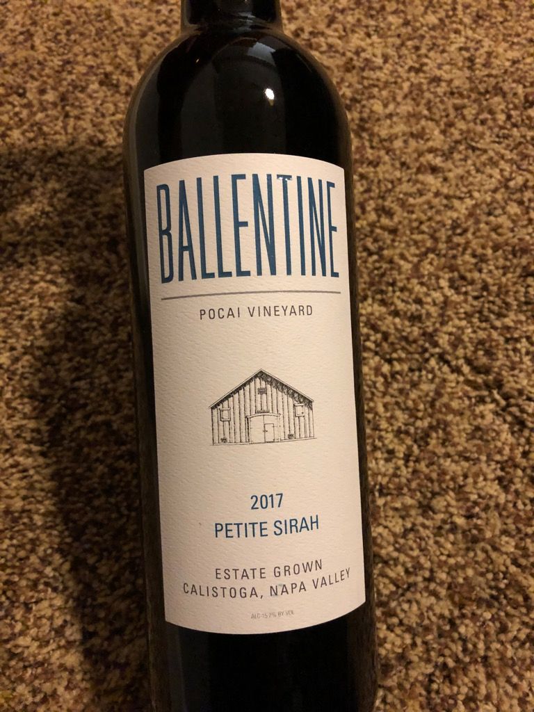 2017 Ballentine Vineyards Petite Sirah Pocai, USA, California, Napa ...