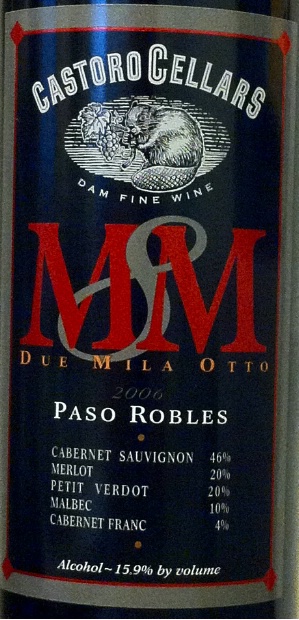 2006 Castoro Cellars Due Mila Otto, USA, California, Central Coast ...