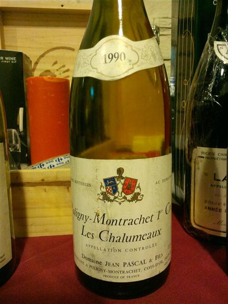 1990 Domaine Jean Pascal et Fils Puligny-Montrachet 1er Cru Les ...