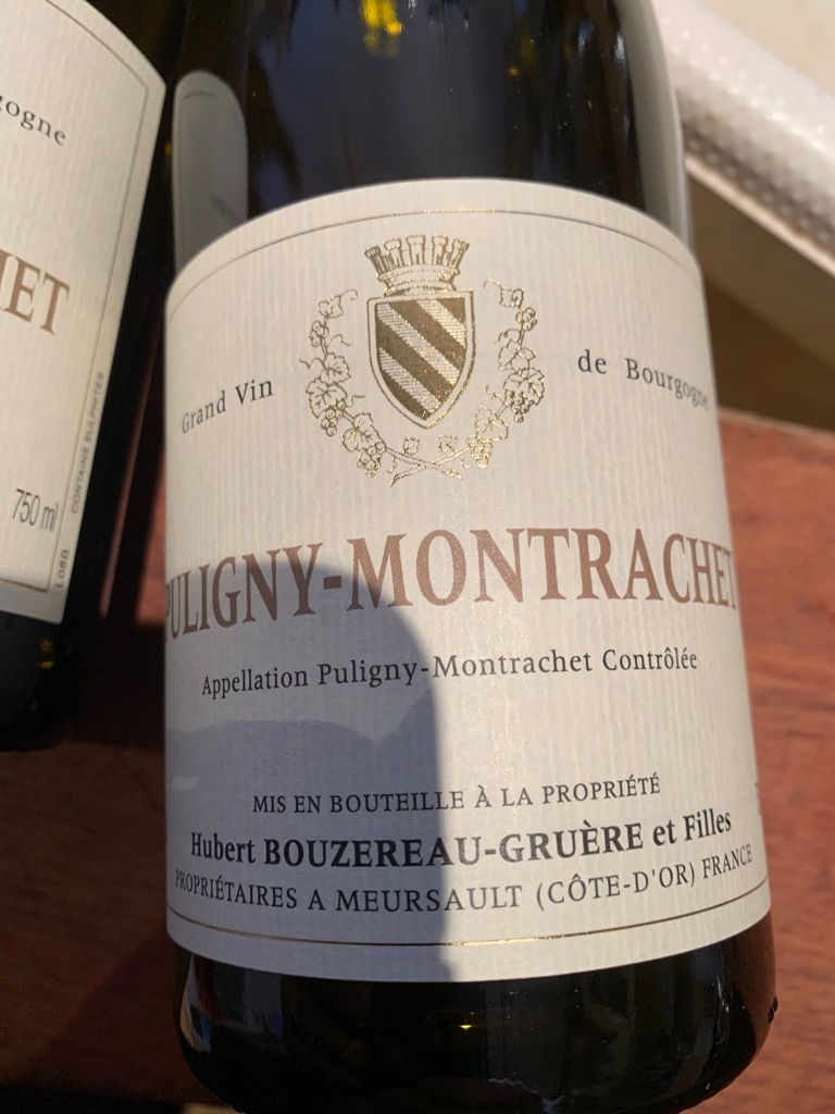 2018 Hubert Bouzereau-Gruère et Filles Puligny-Montrachet, France ...