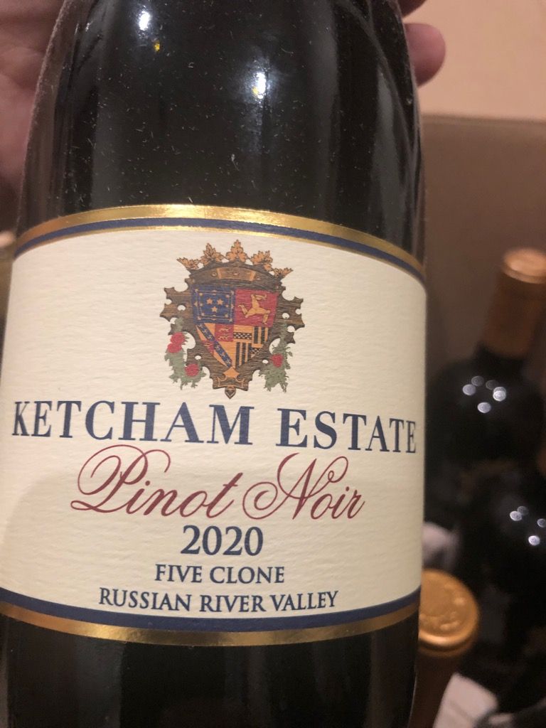 2020 Ketcham Estate Pinot Noir Five Clone Russian River Valley, USA ...