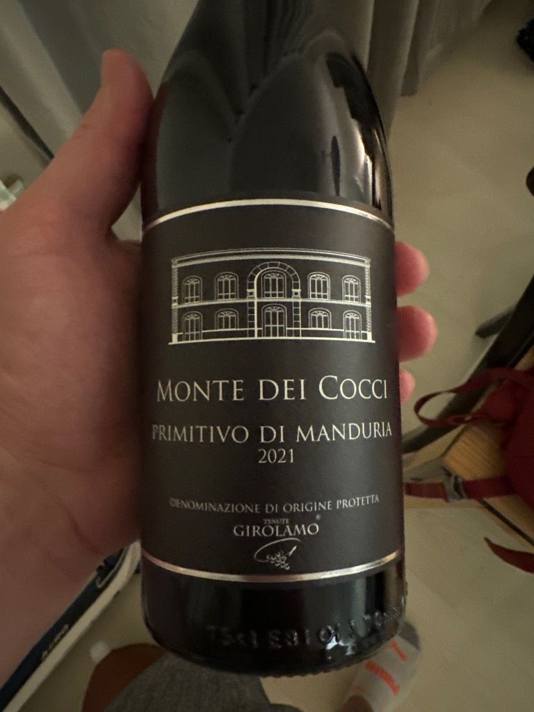 2021 Girolamo Primitivo di Manduria Monte dei Cocci, Italy, Puglia ...