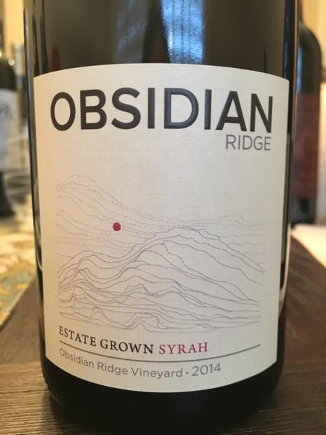 2014 Obsidian Ridge Syrah Obsidian Ridge Vineyard, USA, California ...