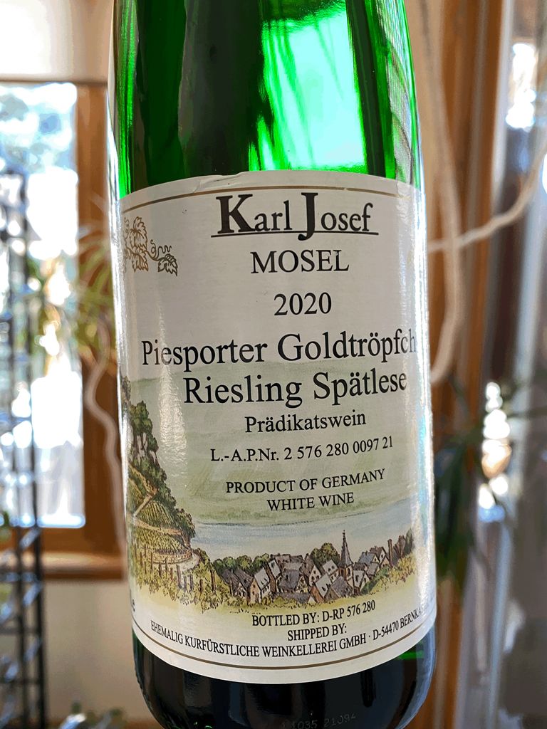 2020 Karl Josef Piesporter Goldtröpfchen Riesling Spätlese, Germany ...