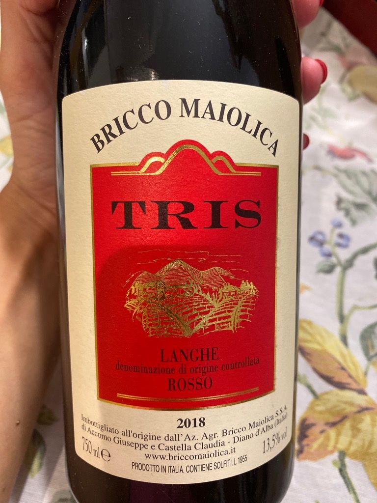 2023 Bricco Maiolica Langhe Tris Rosso, Italy, Piedmont, Langhe, Langhe ...