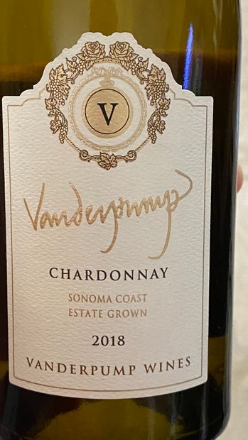 2018 Vanderpump Chardonnay Estate Grown, USA, California, Sonoma County ...