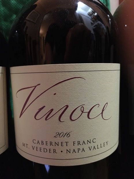 2016 Vinoce Cabernet Franc Mt. Veeder, USA, California, Napa Valley, Mt ...