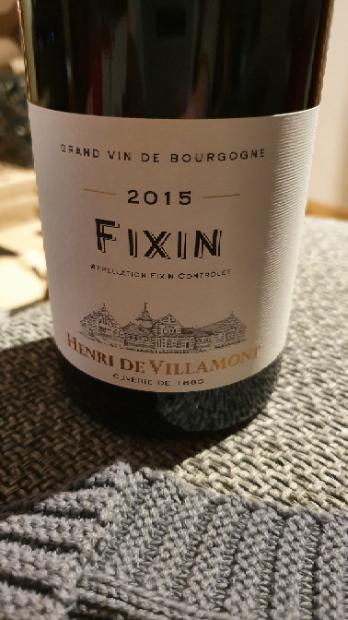 2016 Henri de Villamont Fixin, France, Burgundy, Côte de Nuits, Fixin ...