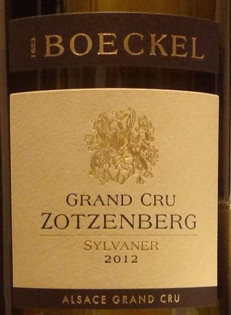 2020 Boeckel Sylvaner Zotzenberg, France, Alsace, Alsace Grand Cru ...