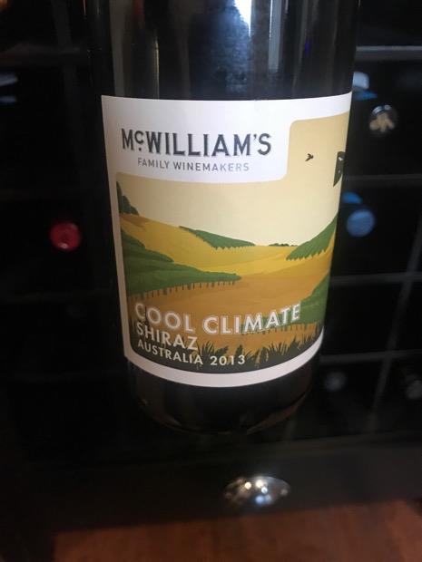 2013 McWilliam's Shiraz Cool Climate, Australia - CellarTracker