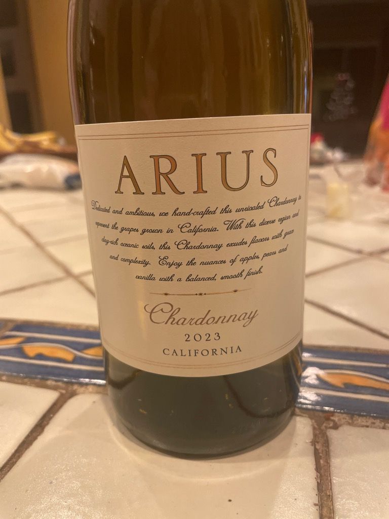 2023 Arius Chardonnay, USA, California, Central Coast, Edna Valley ...