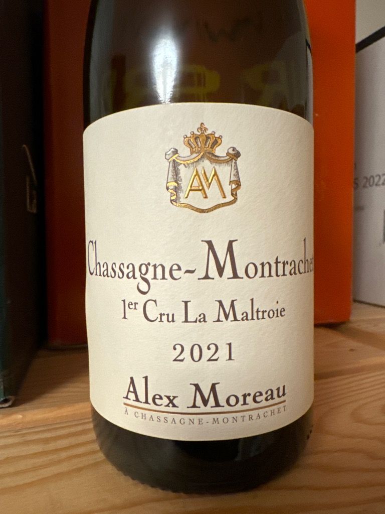 2021 Alex Moreau Chassagne-Montrachet 1er Cru La Maltroie, France ...